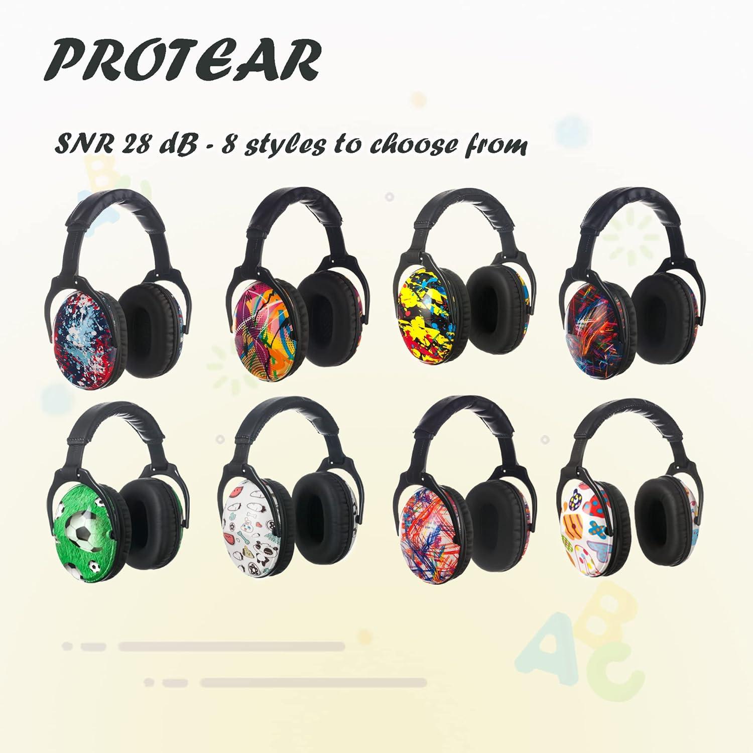 PROTEAR SNR 28 dB Hearing Protection Earmuff for Kids & Teens - Ideal ...