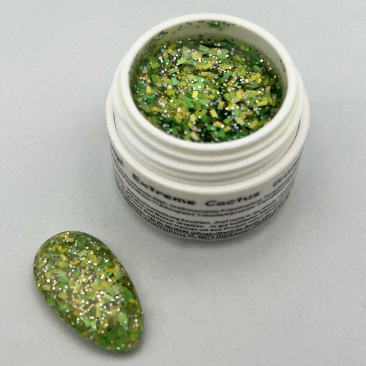 Buy 5ml UV Exclusiv Big Glitter Gel Extreme Cactus | International ...
