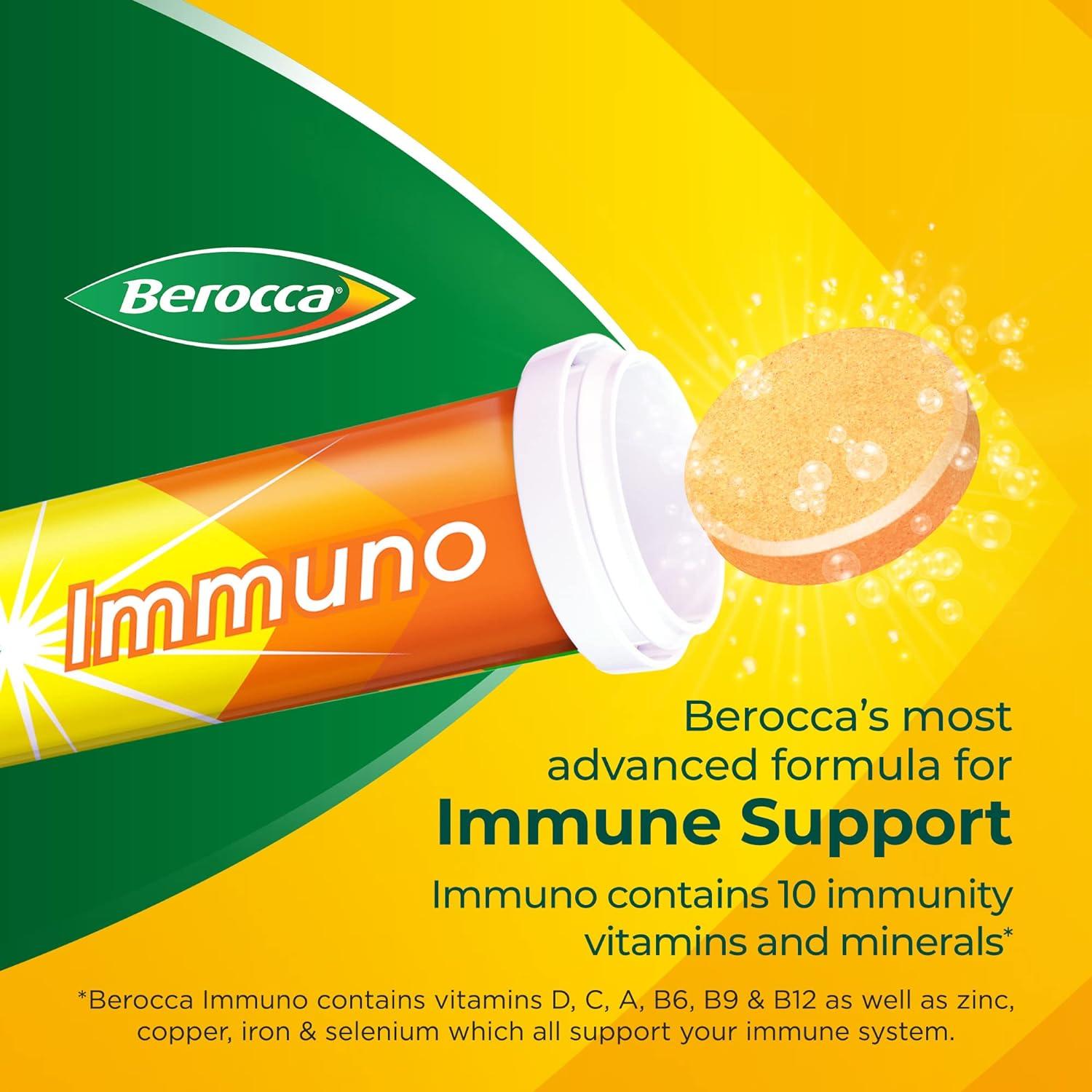 Berocca Immuno Effervescent Tablets - 30 Tablets | Supports Immune ...