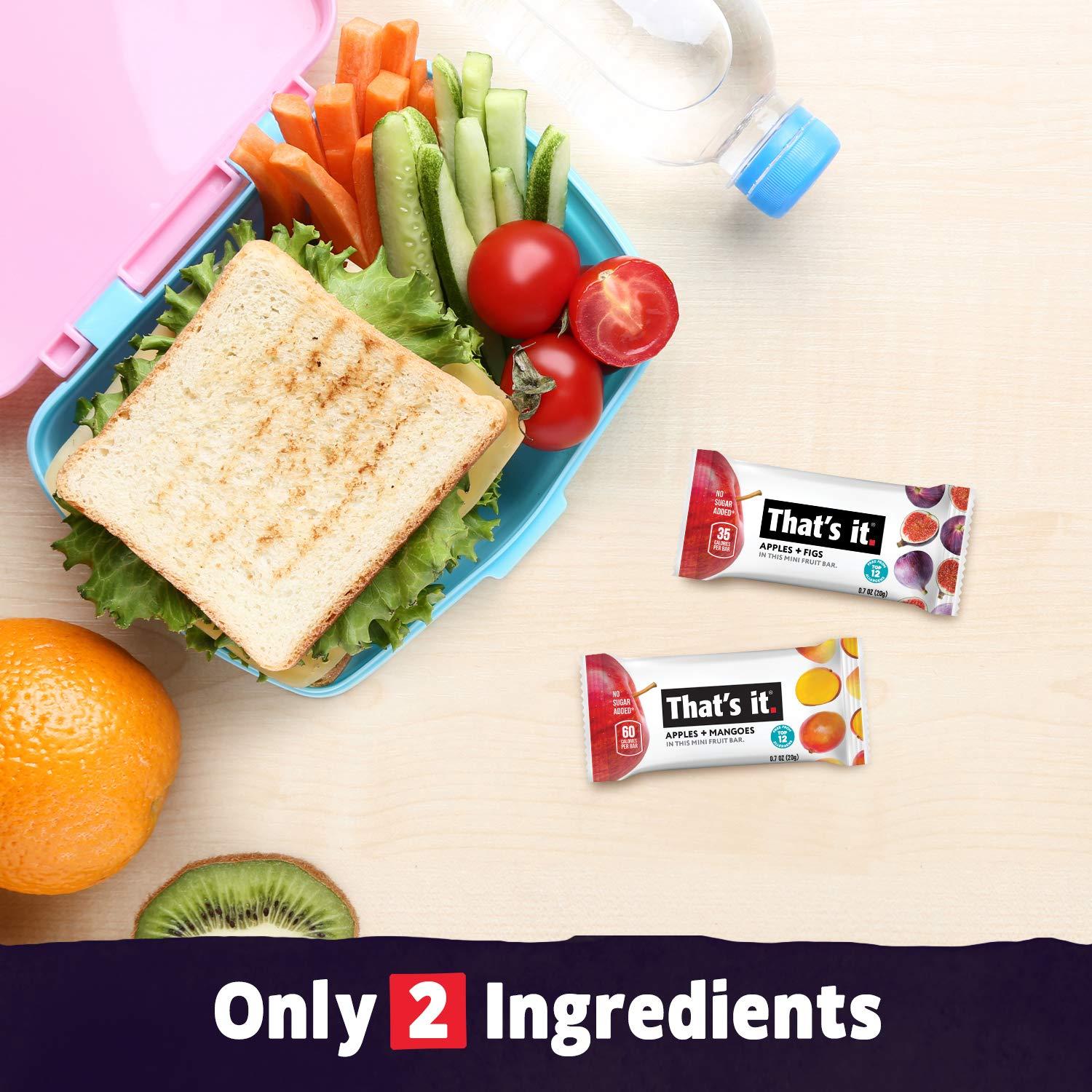 Mini Fruit Bars Variety (20 Pack) | No Sugar Added, Plant-Based, Vegan ...