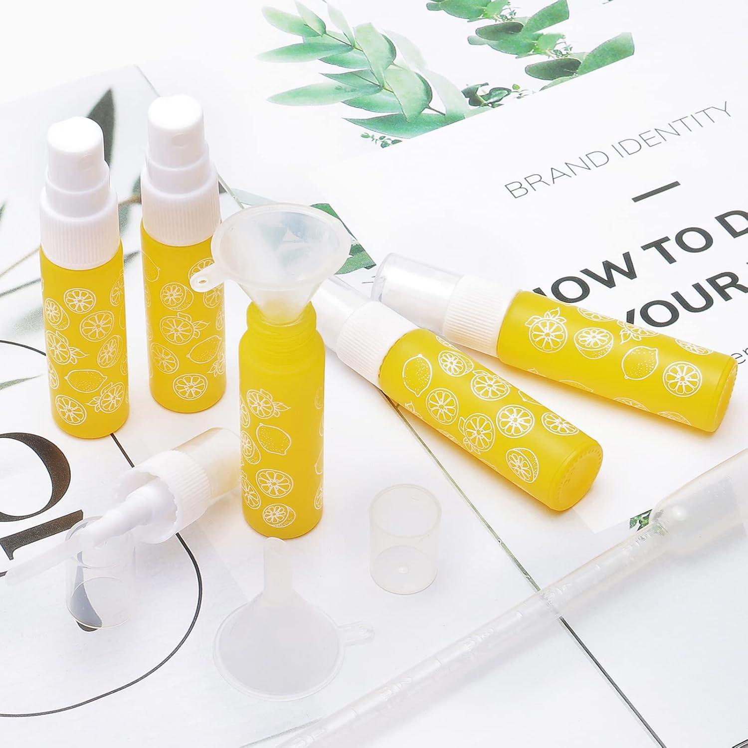 PXYELEC 10ml Refillable Yellow Glass Spray Bottles - 10 Pack with ...