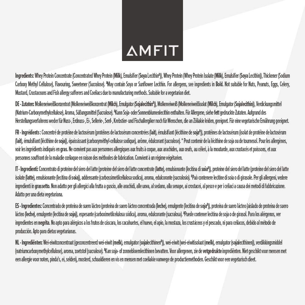 Amazon Brand - Amfit Nutrition Whey Protein Powder White Chocolate ...
