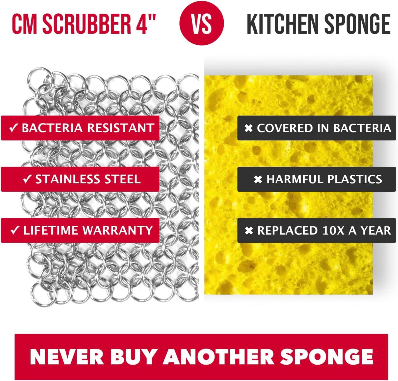 Knapp Made Original CM Scrubber 4 - Chainmail Cleaner for Cast Iron ...