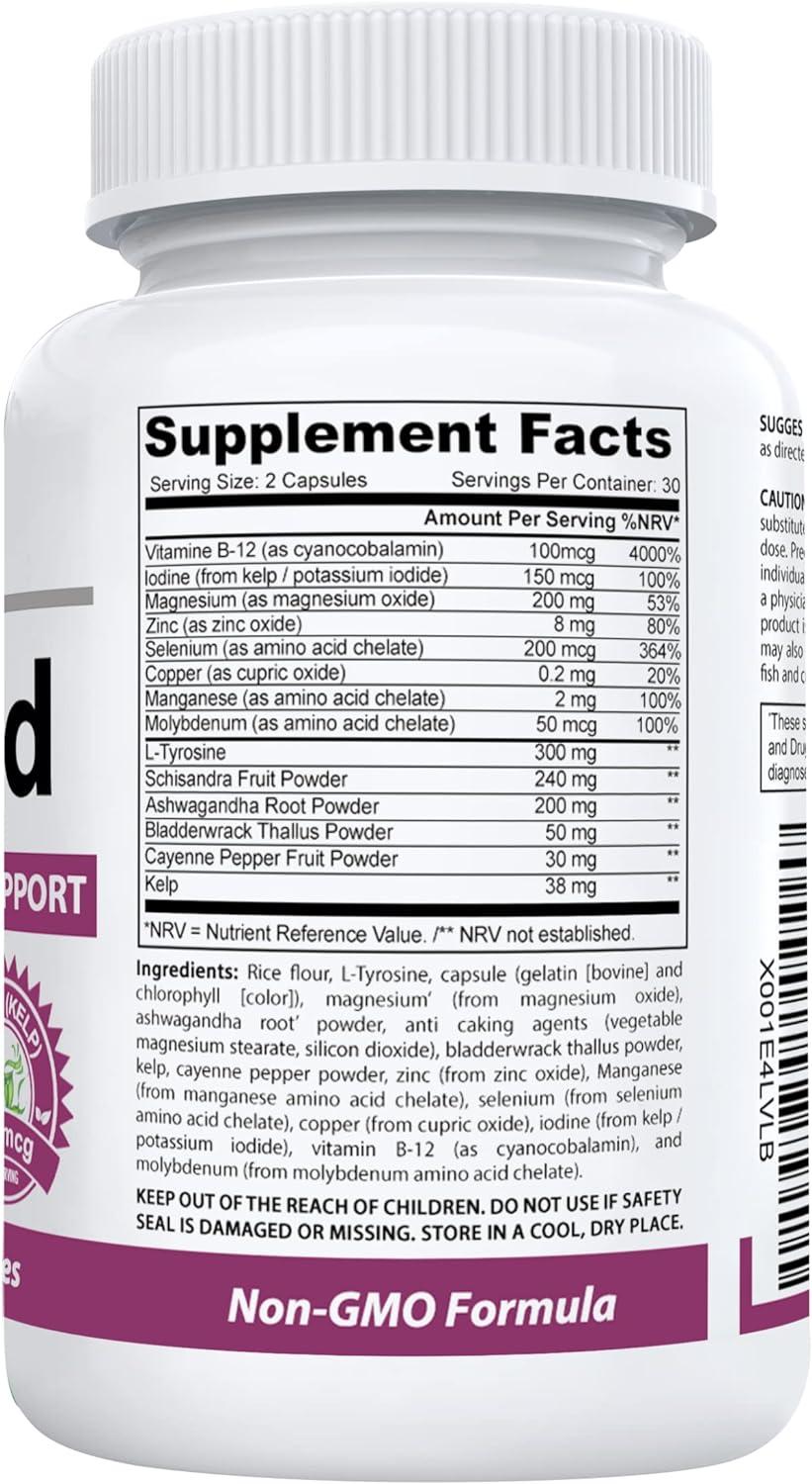 ThyroAid #1 Thyroid Support Supplement | Premium Thyroid Formula ...
