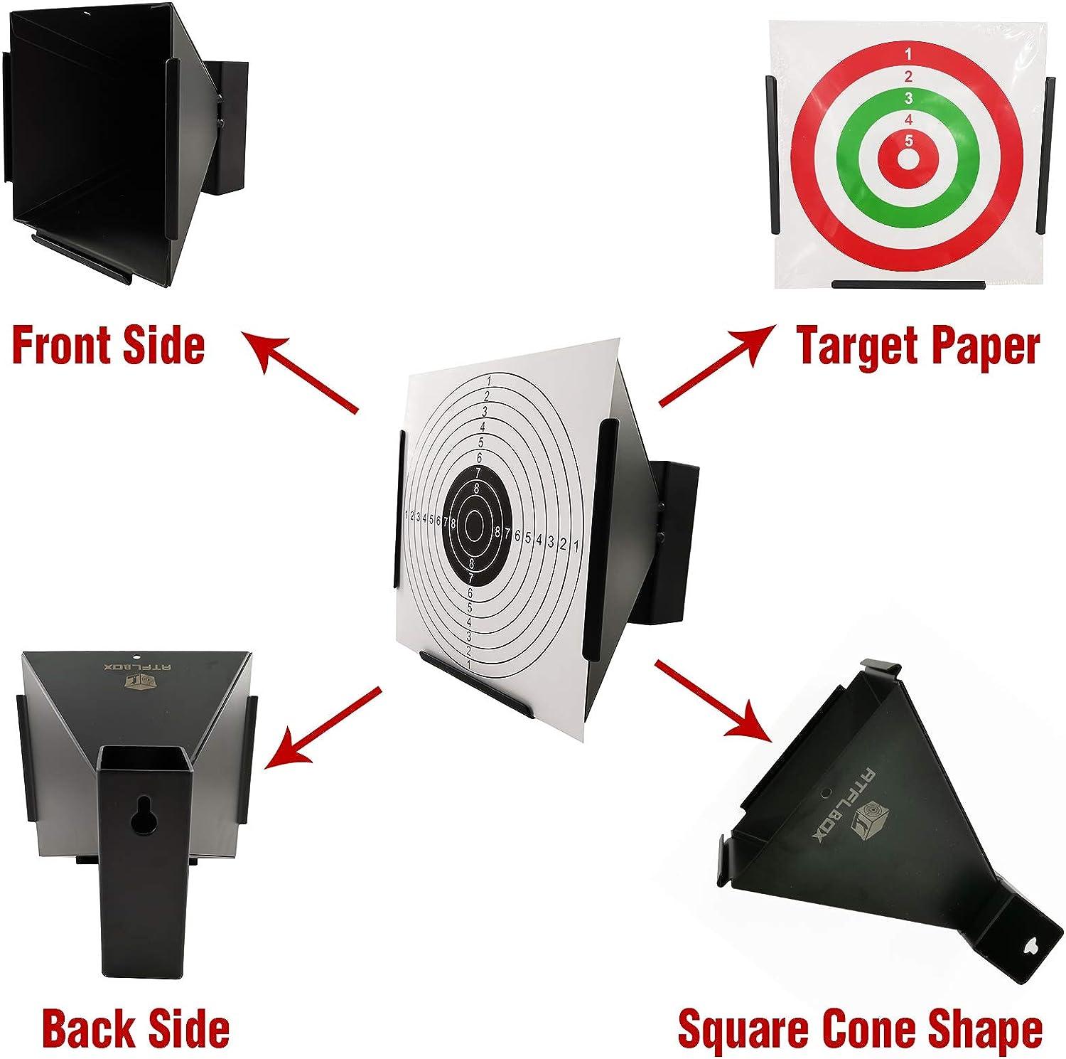 Atflbox 6.7 Inch BB Gun Trap with 20pcs Paper Targets - Airsoft Pellet ...