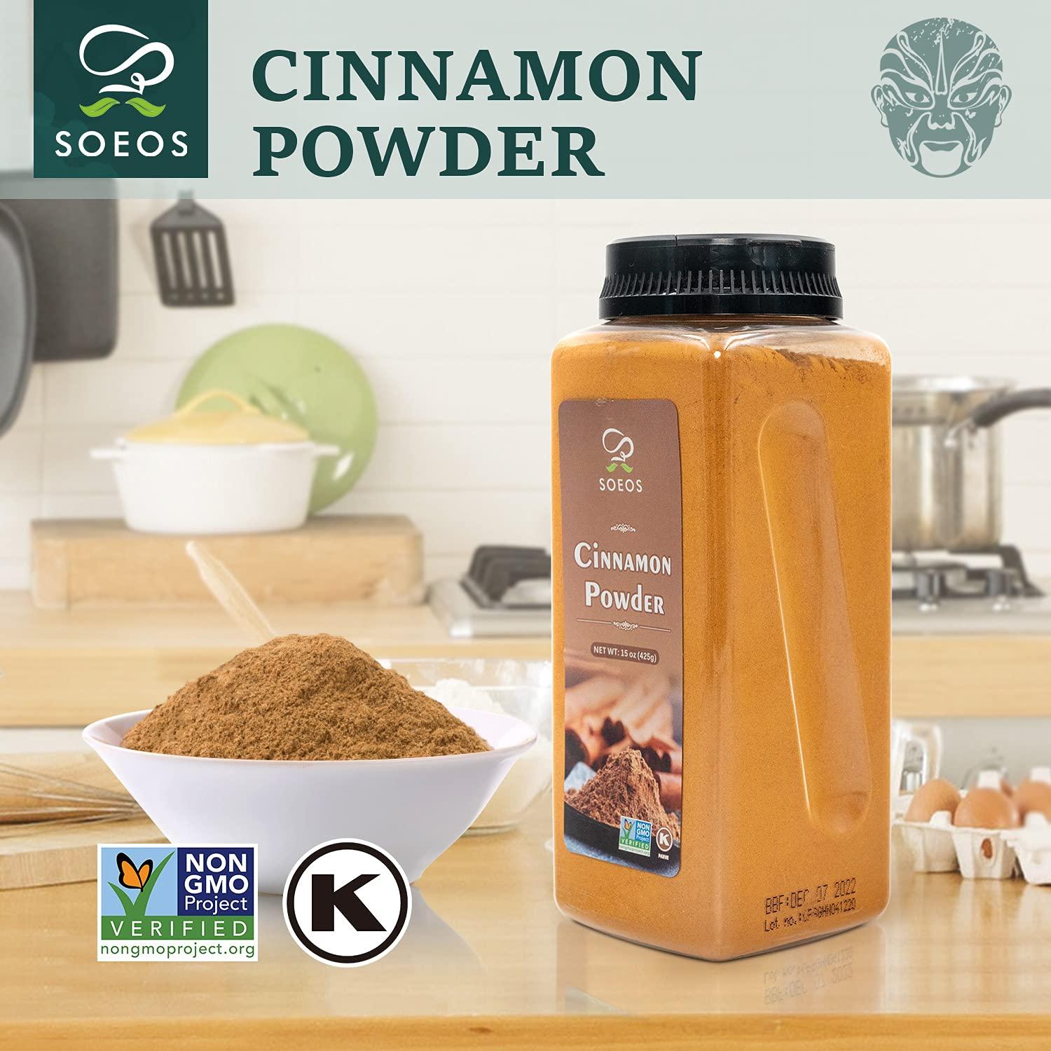 Soeos Pure Cinnamon Powder 15oz - Premium Quality Non-GMO Kosher ...