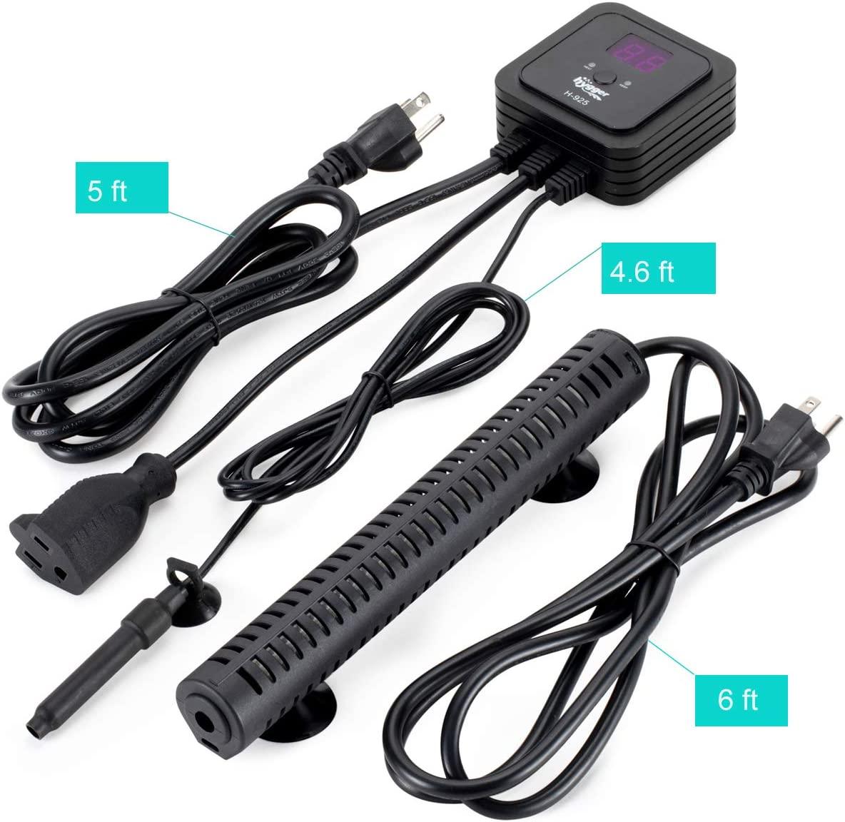 Hygger 200 300W 500W Aquarium Heater with External Digital Controller ...