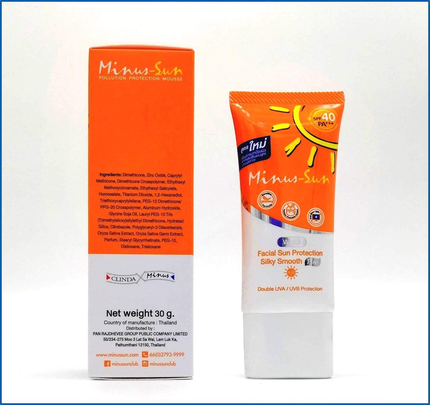 Minus (Sol) Sun SPF40 PA+++ White - 1oz | Broad Spectrum UVA/UVB Protection | Buy Now with ...