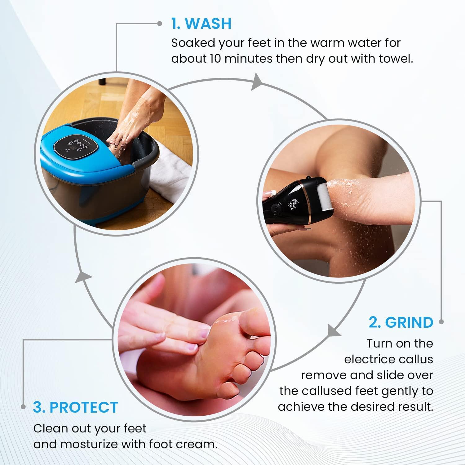 Electric Foot Callus Remover - Professional Pedicure Tool for Dry Dead ...