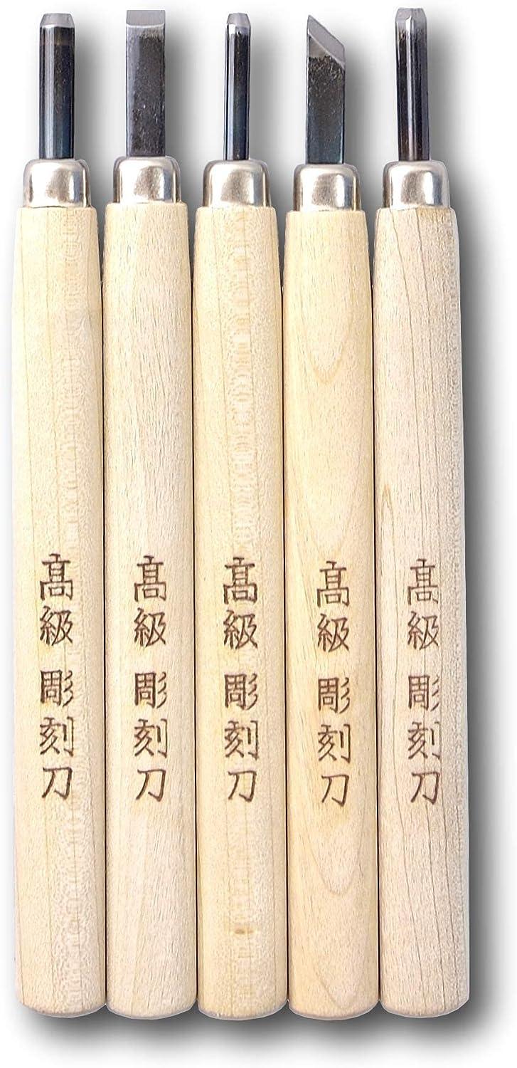 KAKURI Japanese Wood Carving Tools Set (5 Pcs) - Ideal for Beginners ...