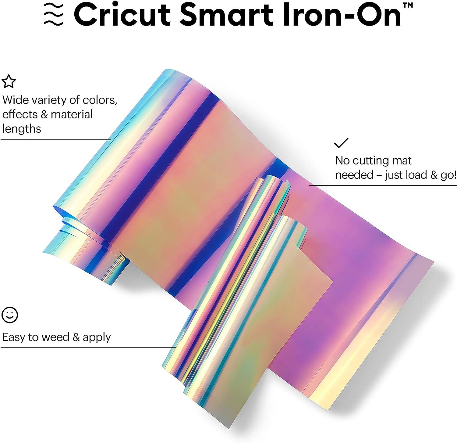 Cricut Smart Iron On 13in x 3ft Holographic Translucent Blue for ...