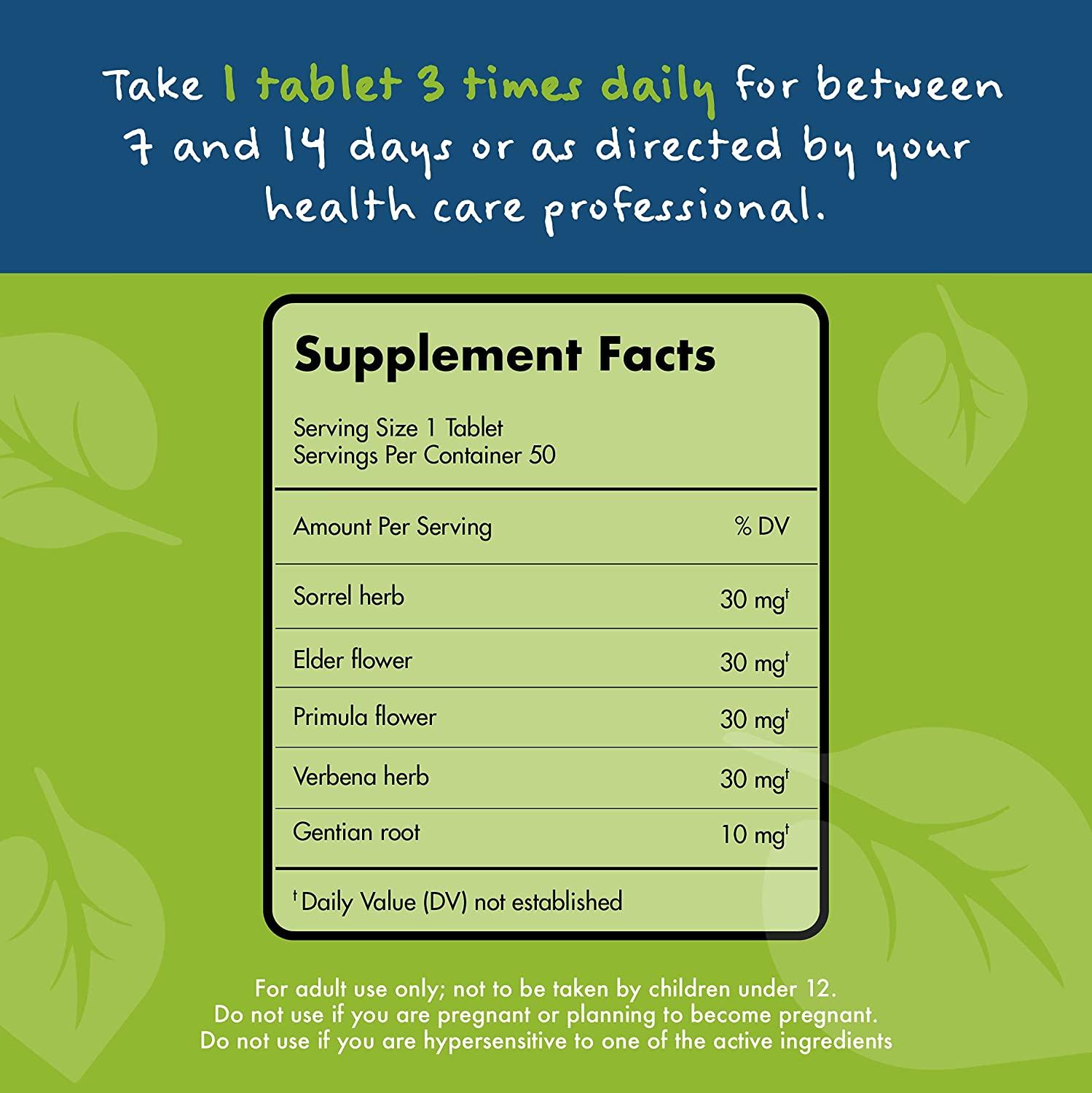 Sinupret Adult Strength - Herbal Sinus & Immune Support, 50 Tablets ...