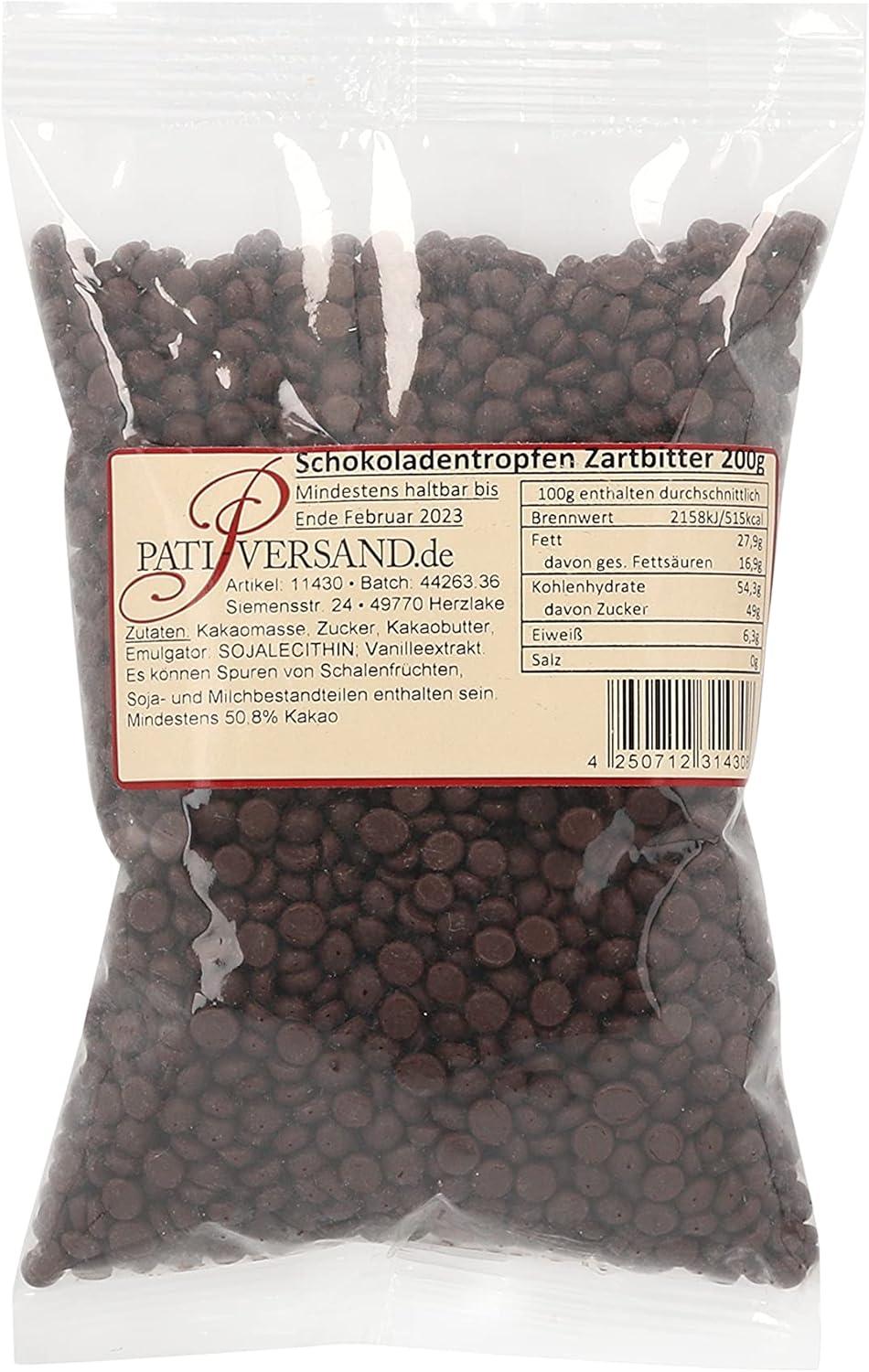 Pati-Versand Mid-Bitter Chocolate Chips 1kg | Buy Now with Express ...