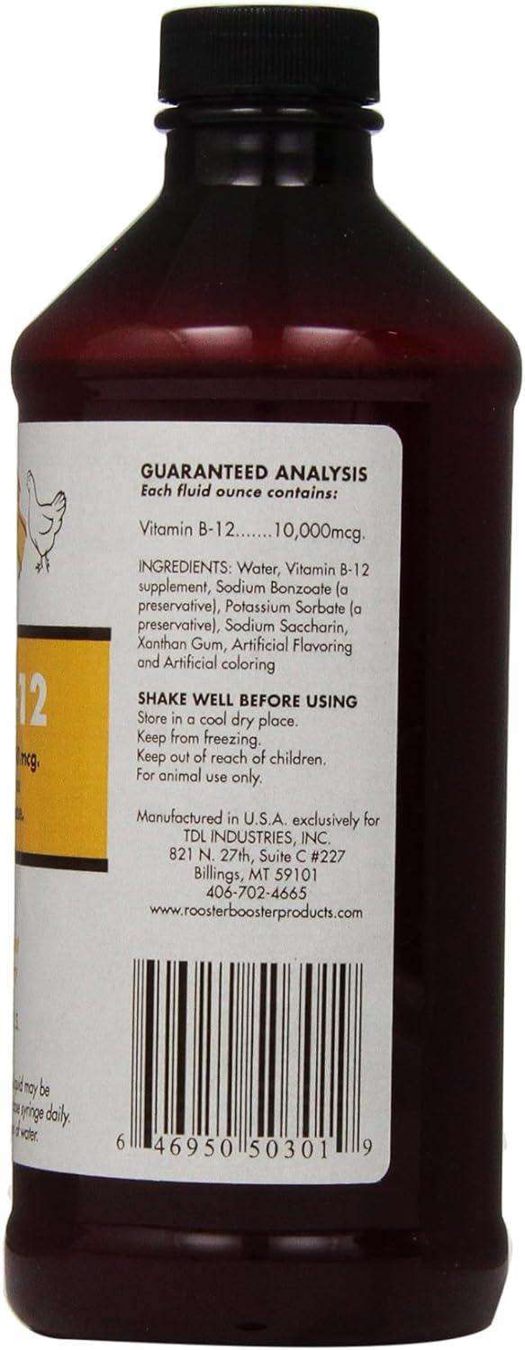 Rooster Booster B-12 Liquid 16oz - Boost Energy and Performance for ...