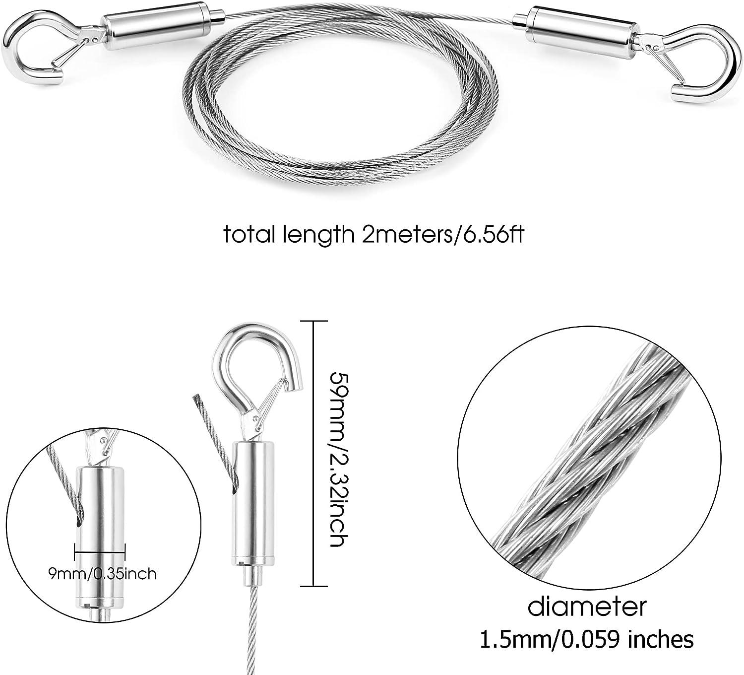SIDENUO Adjustable Picture Hanging Wire 2PCS - Heavy Duty Stainless ...