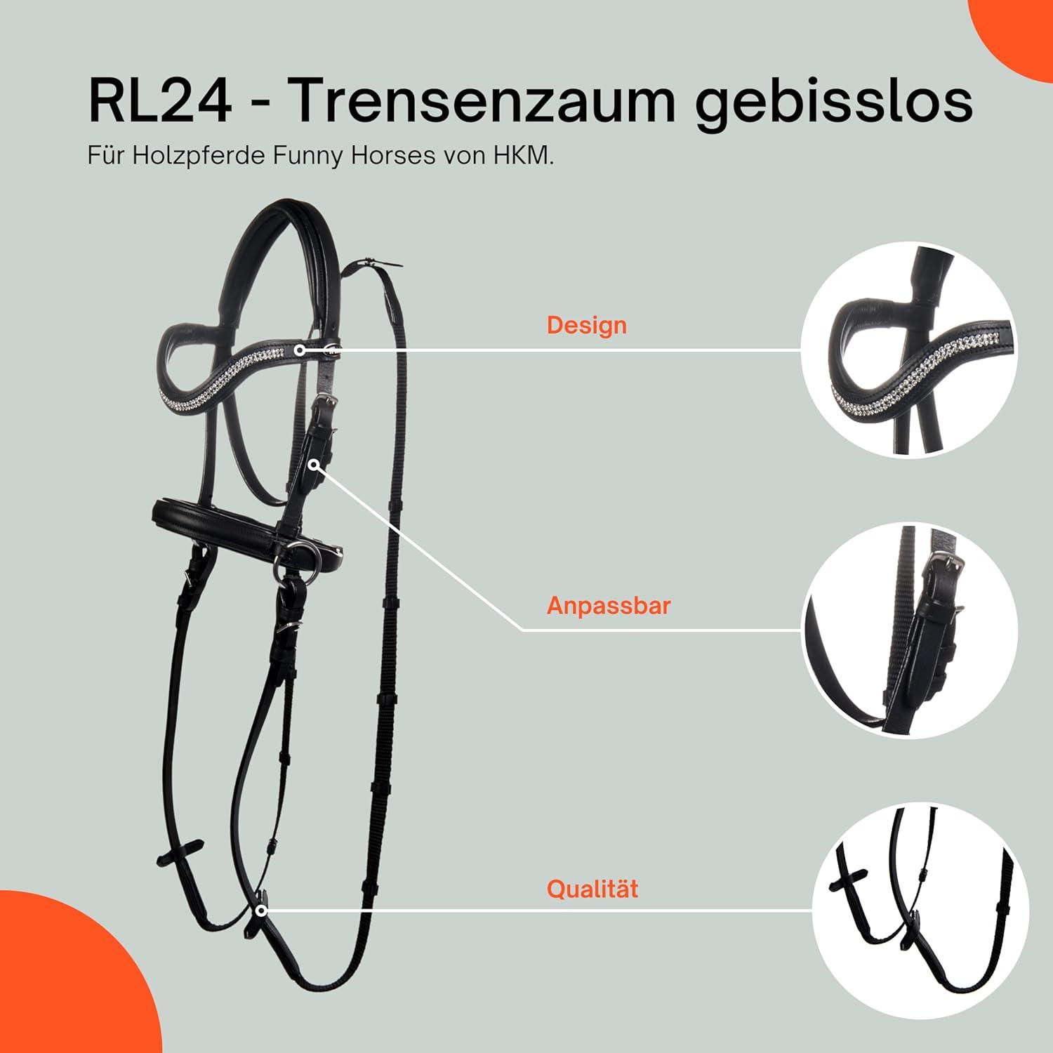 RL24 Real Leather Bridle for Wooden Horses | HKM Funny Horse Toys ...