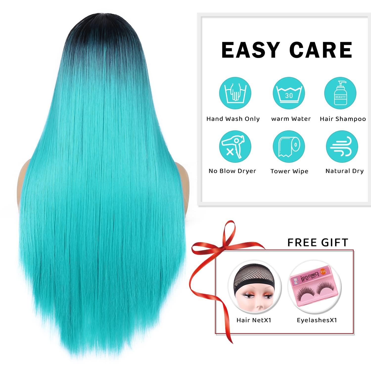 Blue Green Hair Ombre