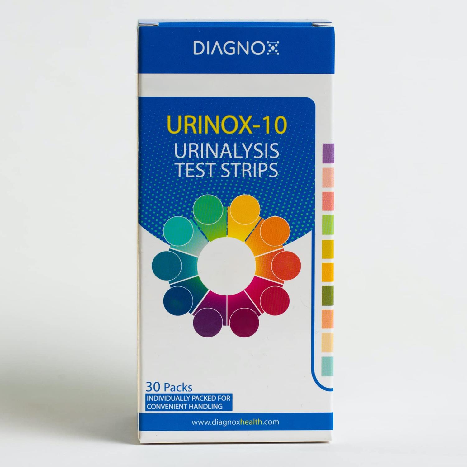 URINOX 10 Wellness Urine Test Strips 30 Pack - UTI Ketone Testing Kit ...