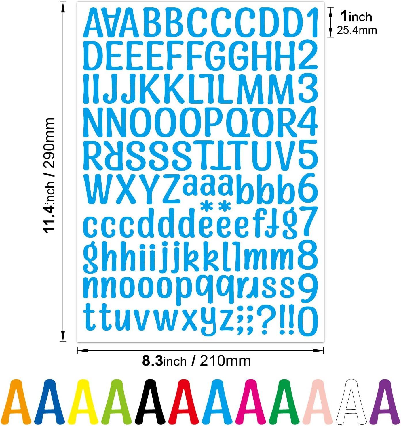 1512 Alphabet Stickers - Self-Adhesive Vinyl Letters & Numbers for DIY ...