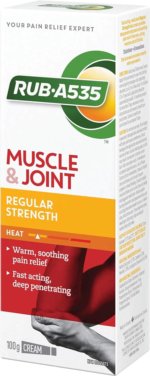 RUB A535 Heat Cream 100g - Relief for Arthritis, Muscle, Joint, and ...