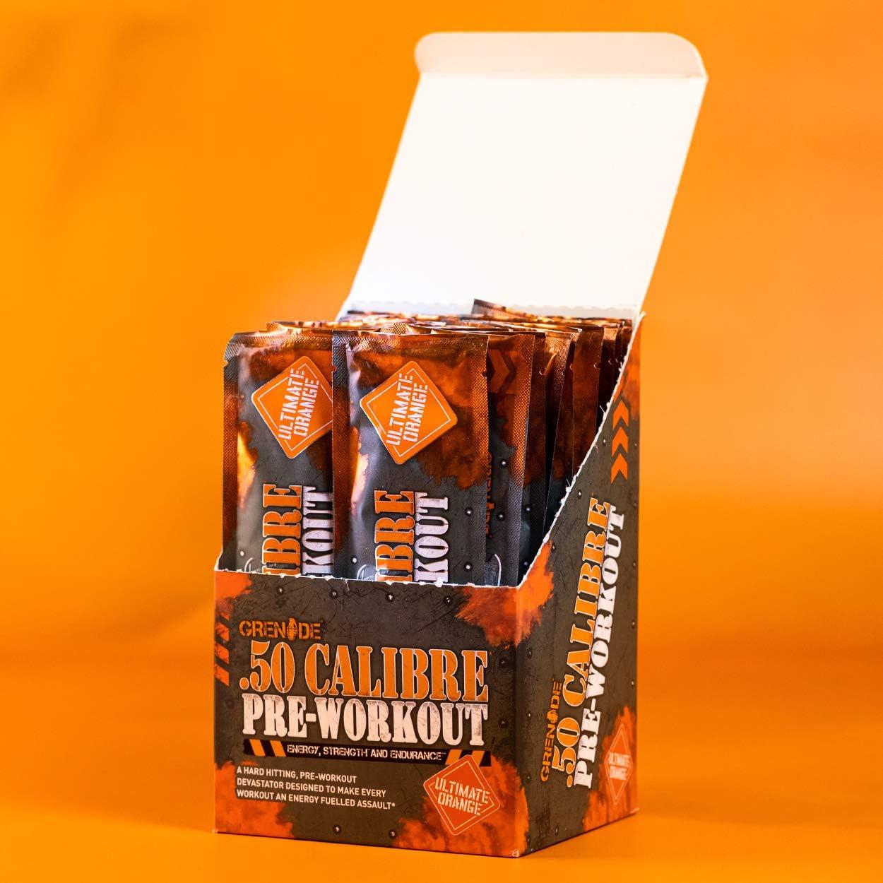 Grenade 50 Calibre Pre-Workout Ultimate Orange Sachets - 50 Servings ...