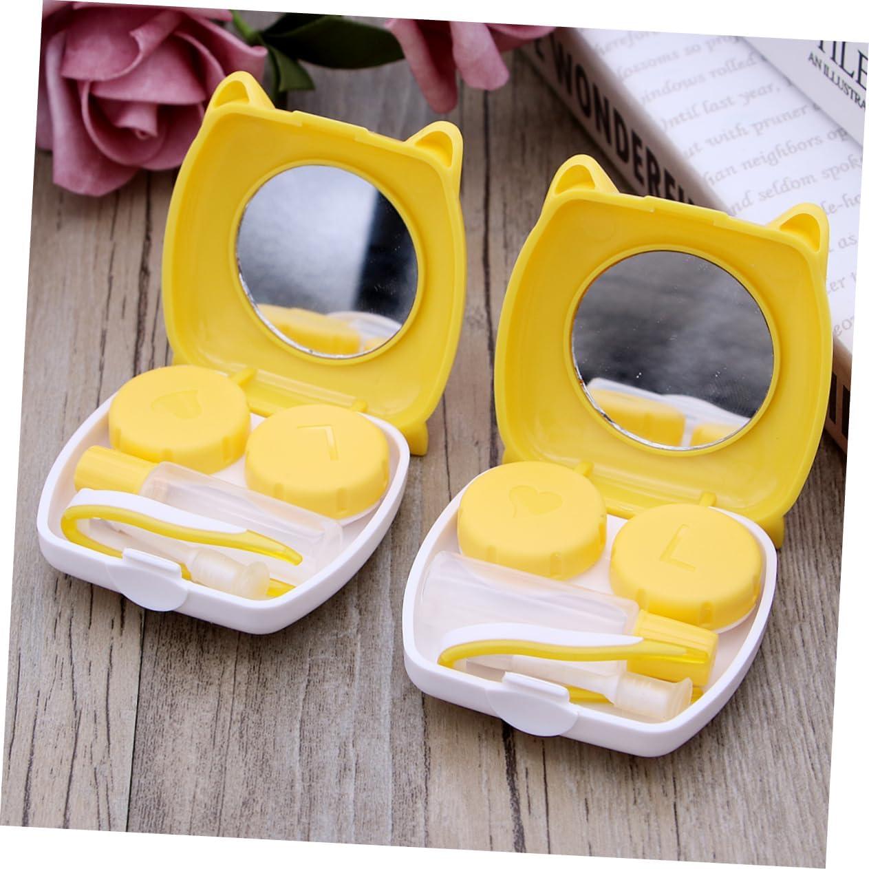 Buifulsic Cartoon Lens Container 2-Pack Travel Case for Contact Lenses ...