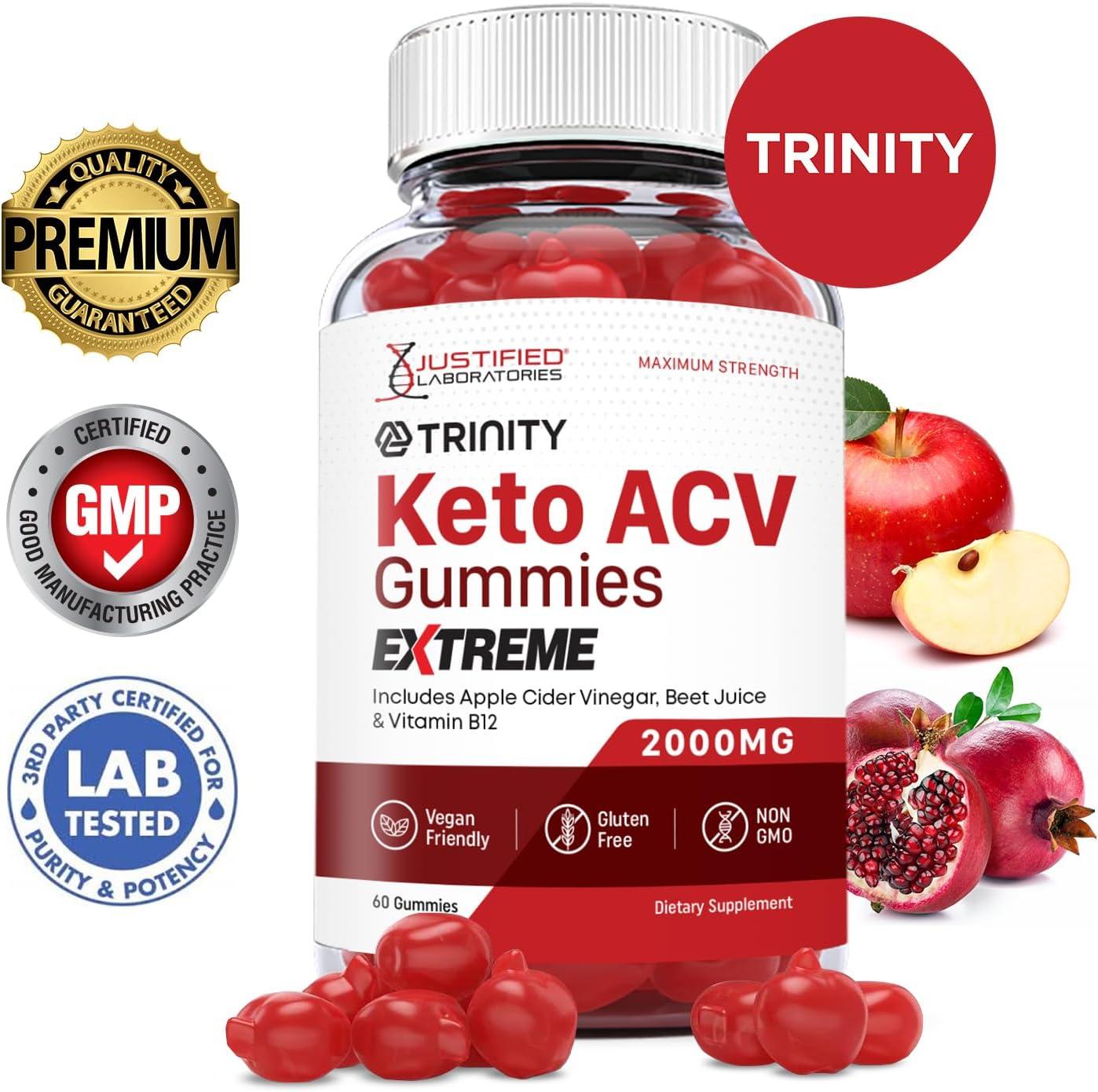 Trinity Keto ACV Gummies 10 Pack - Extreme Formula 2000MG Vegan Non GMO ...
