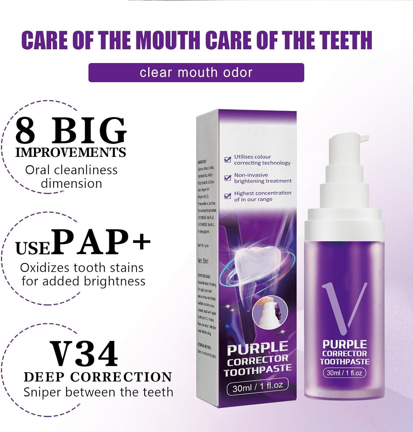 Koahde Purple Tooth Whitening Toothpaste - Achieve Bright White Teeth ...