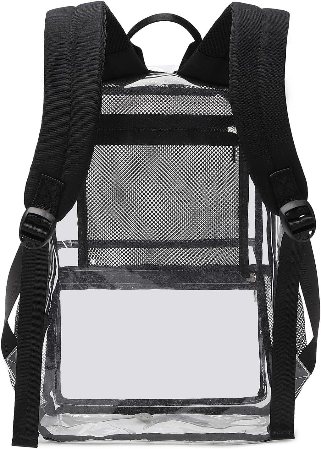 Abshoo Heavy Duty Clear Backpack (Black) - Stadium Approved Transparent ...