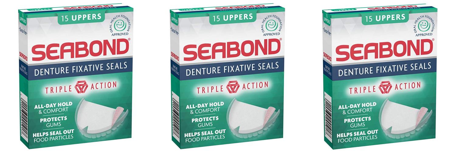 THREE PACKS of Seabond Denture Fixative Uppers | Buy Now with Express International Delivery ...