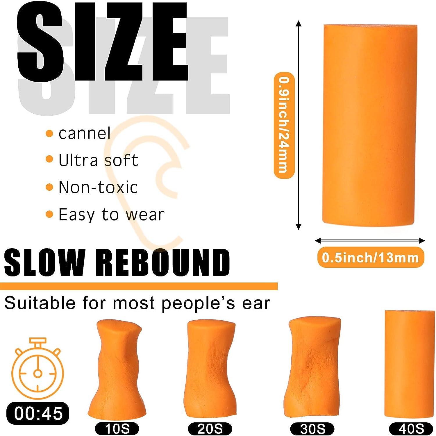 500 Pair Foam Ear Plugs Bulk - 32db Noise Cancelling Disposable Hearing ...