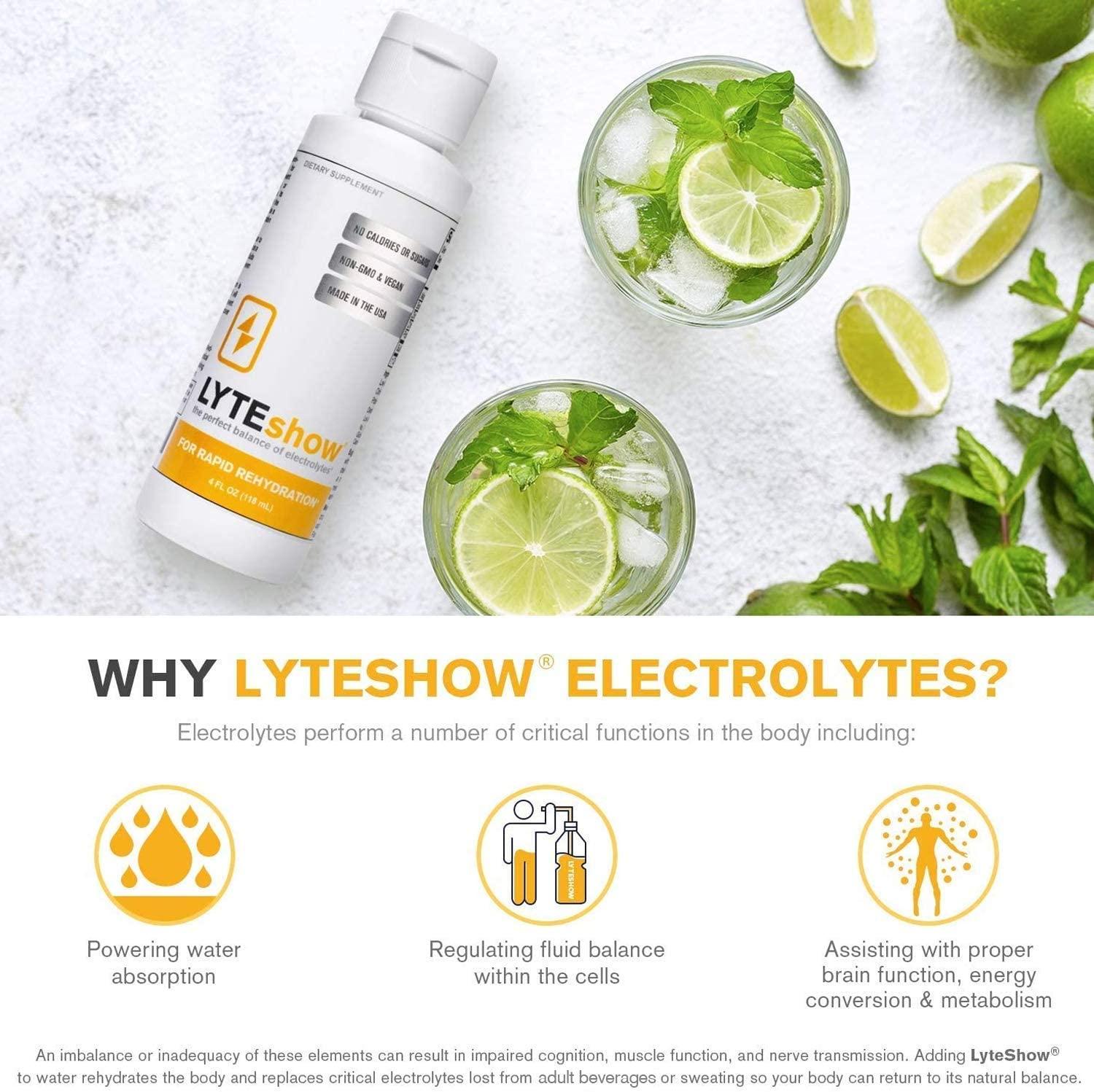 LyteShow Electrolyte Drops - Sugar-Free Hydration & Immune Support - 40 ...