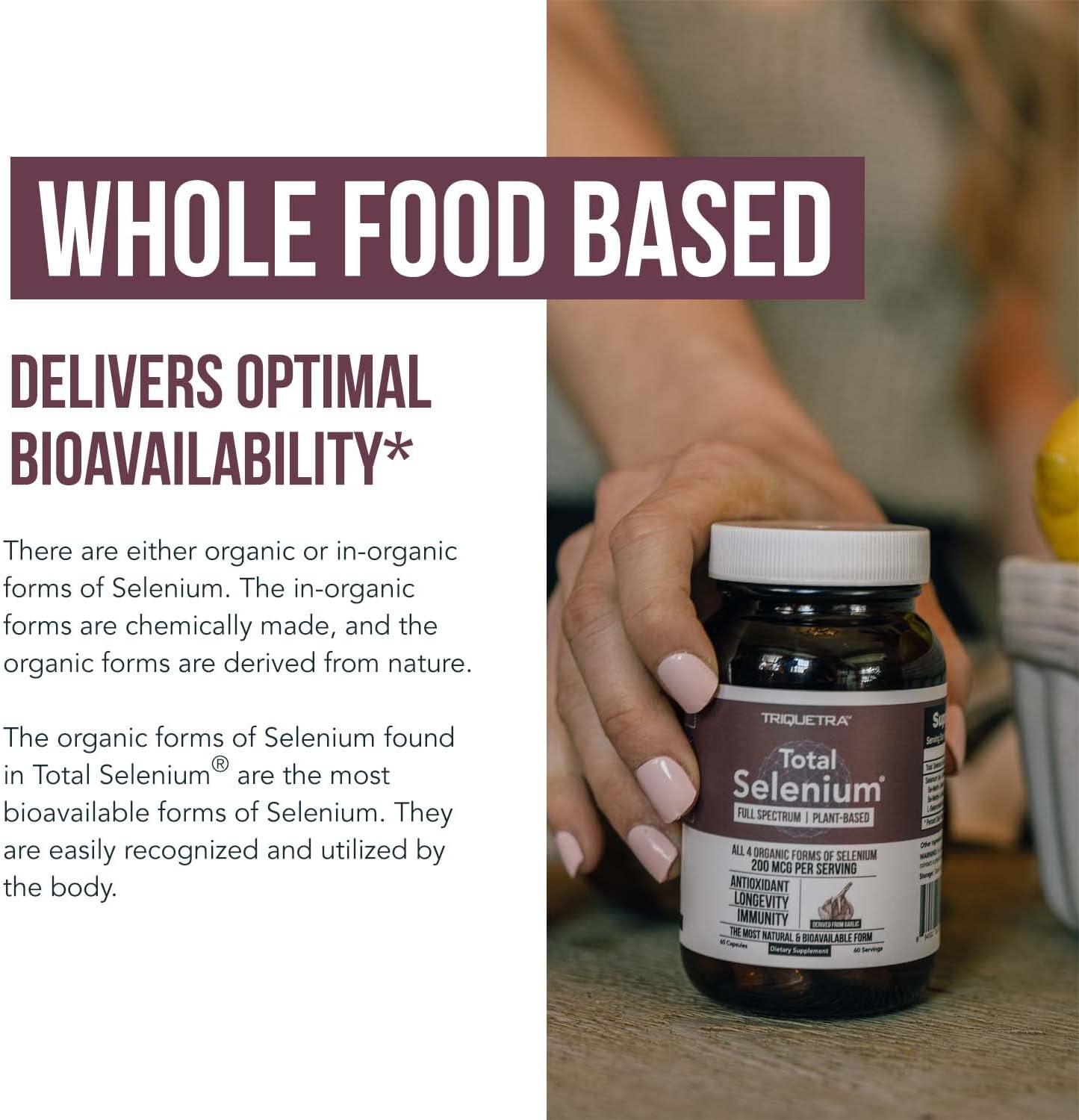 Plant-Based Total Selenium Supplement - 200 mcg Full Spectrum Selenium ...