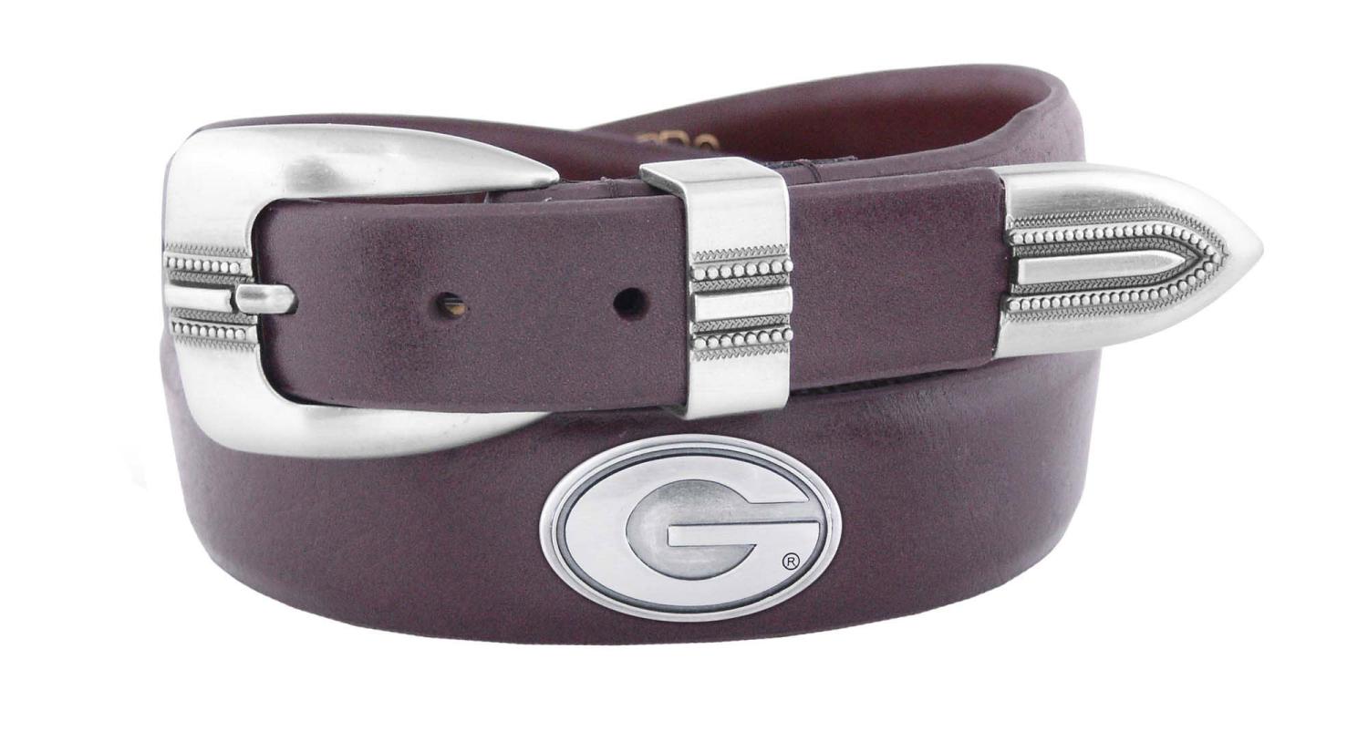 NCAA Georgia Bulldogs Brown Leather Concho Belt - Size 36 | Buy Now ...