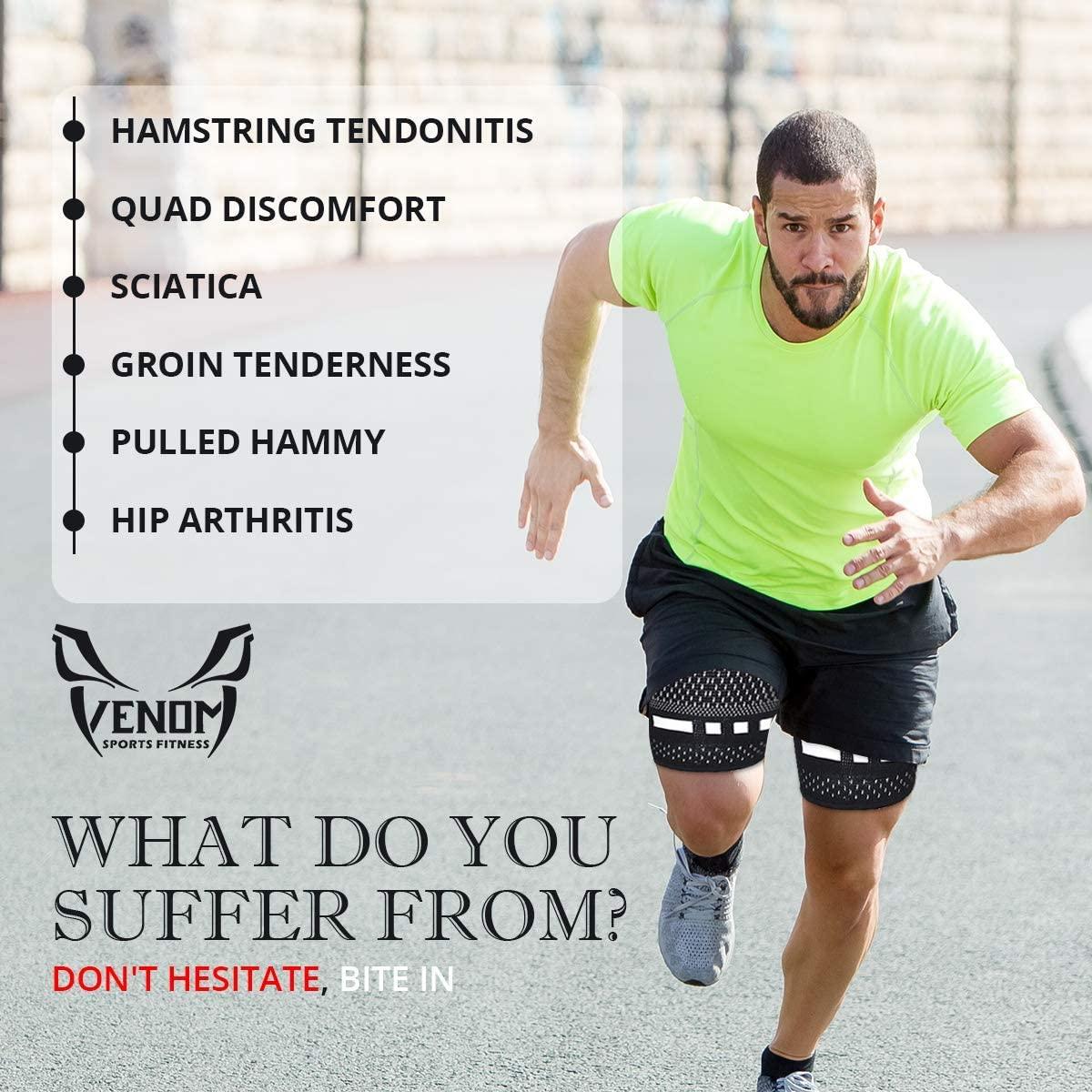 Venom Thigh Compression Sleeves - Unisex (Pair) | Breathable Support ...