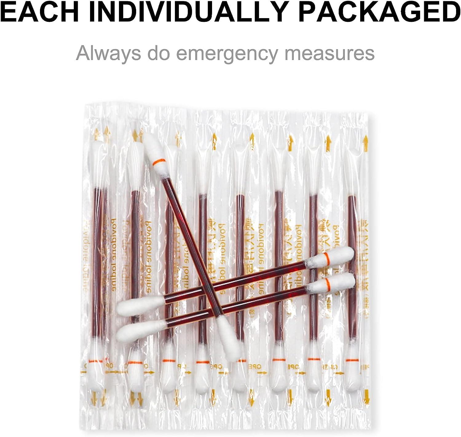 50 PCS Disposable Iodine Swab Portable Medical Swabs Outdoor Supplies ...