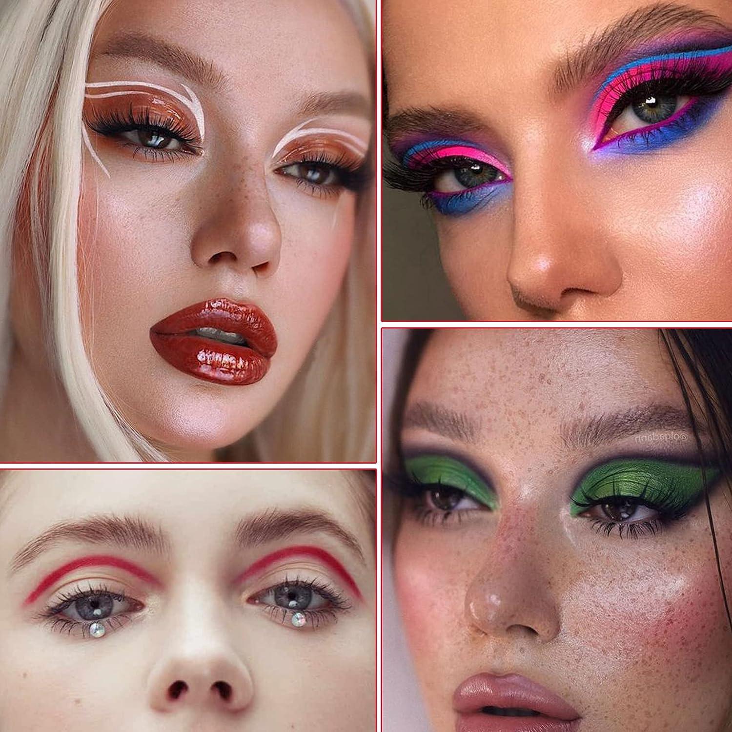 3PCS Blue Metallic Eyeliner Pencil and Pearl Kit for Women - Shimmery ...