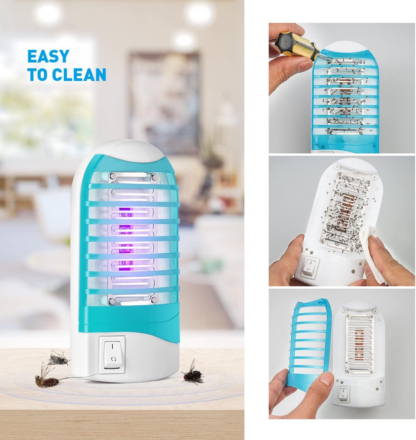 Indoor Bug Zapper 2 Pack - Electric Mosquito Killer Trap for Home ...
