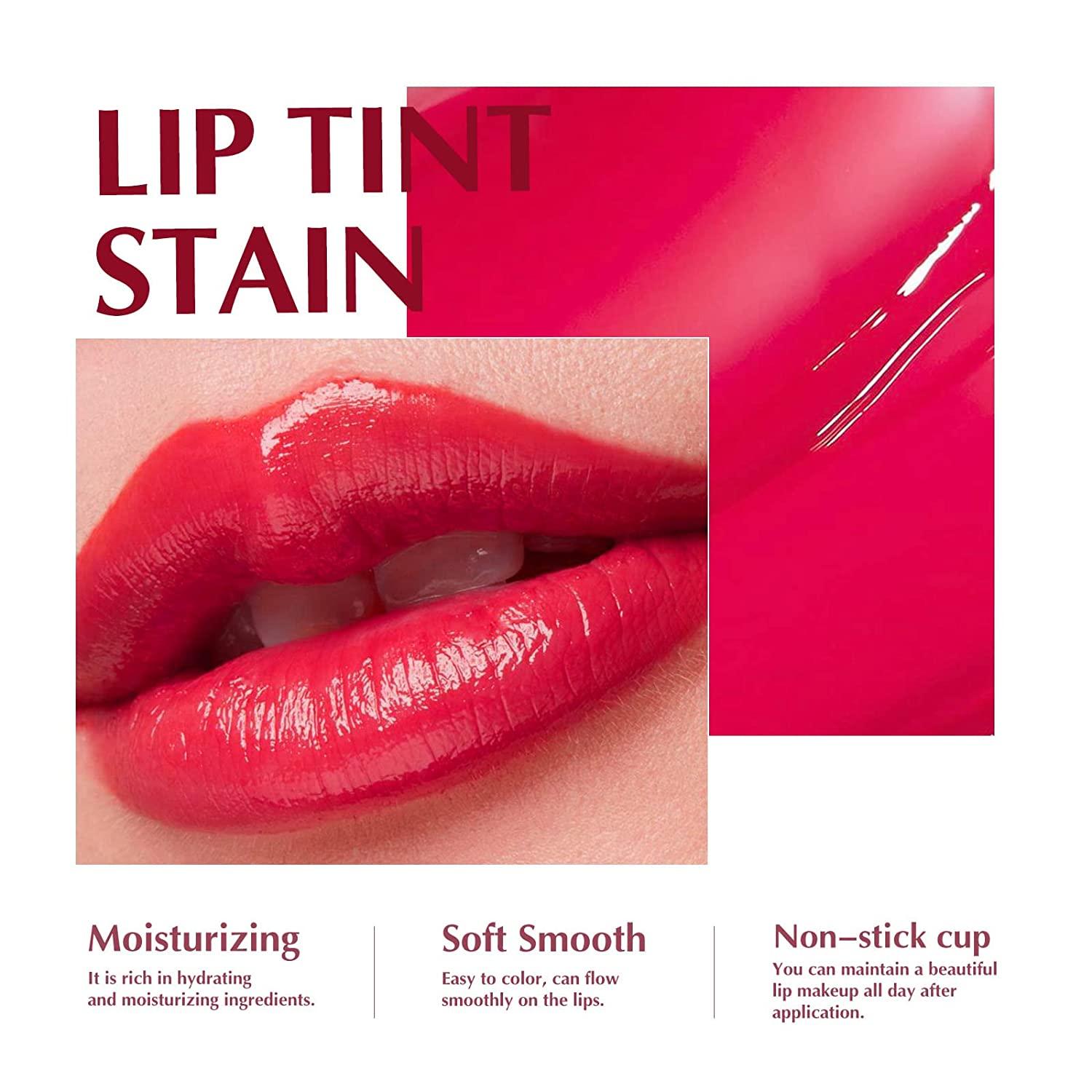 KYDA 4 Colors Lip Tint Stain Set - Long Lasting Velvet Lip Stain ...