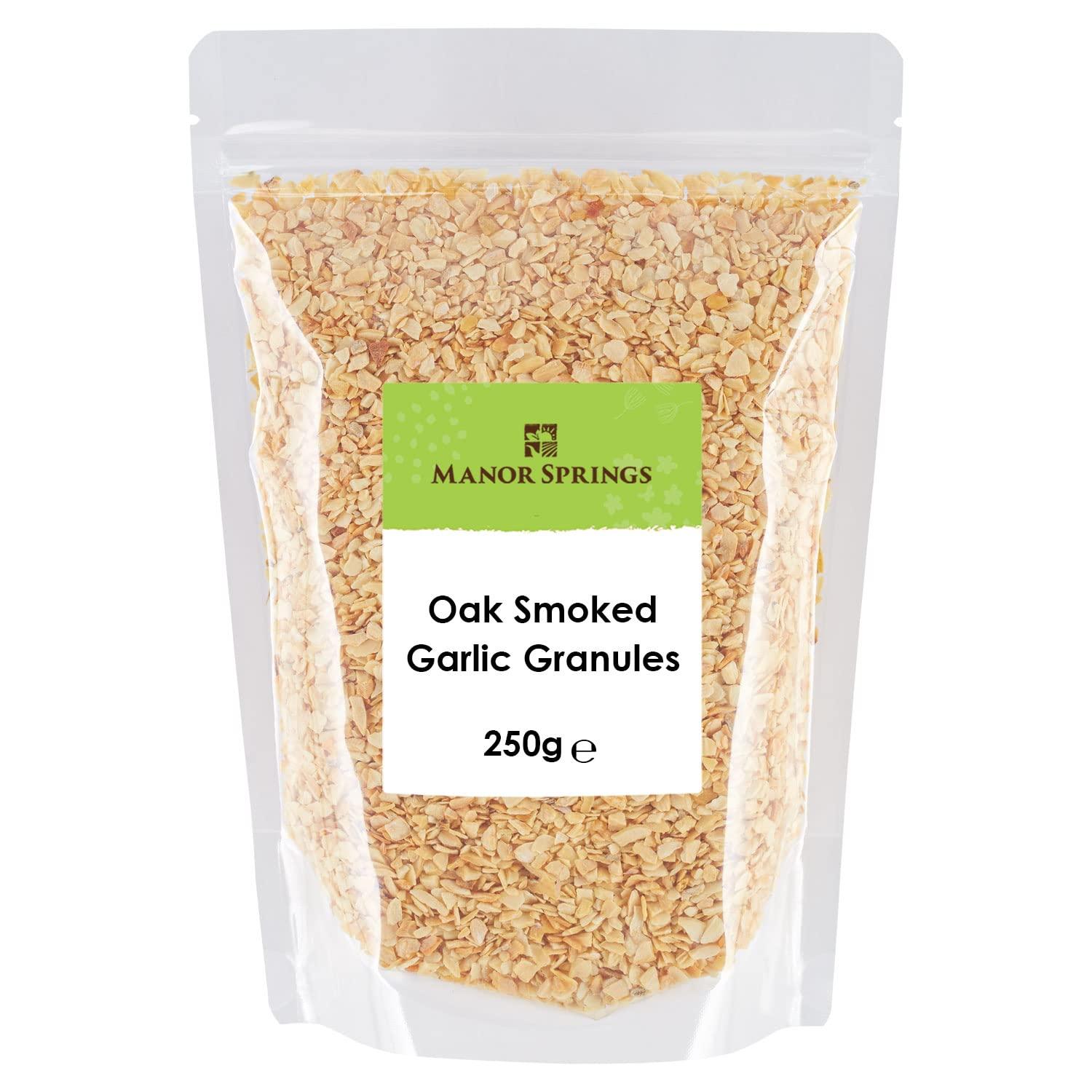 Manor Springs Oak Smoked Garlic Granules 250g - Premium Quality Smoked ...