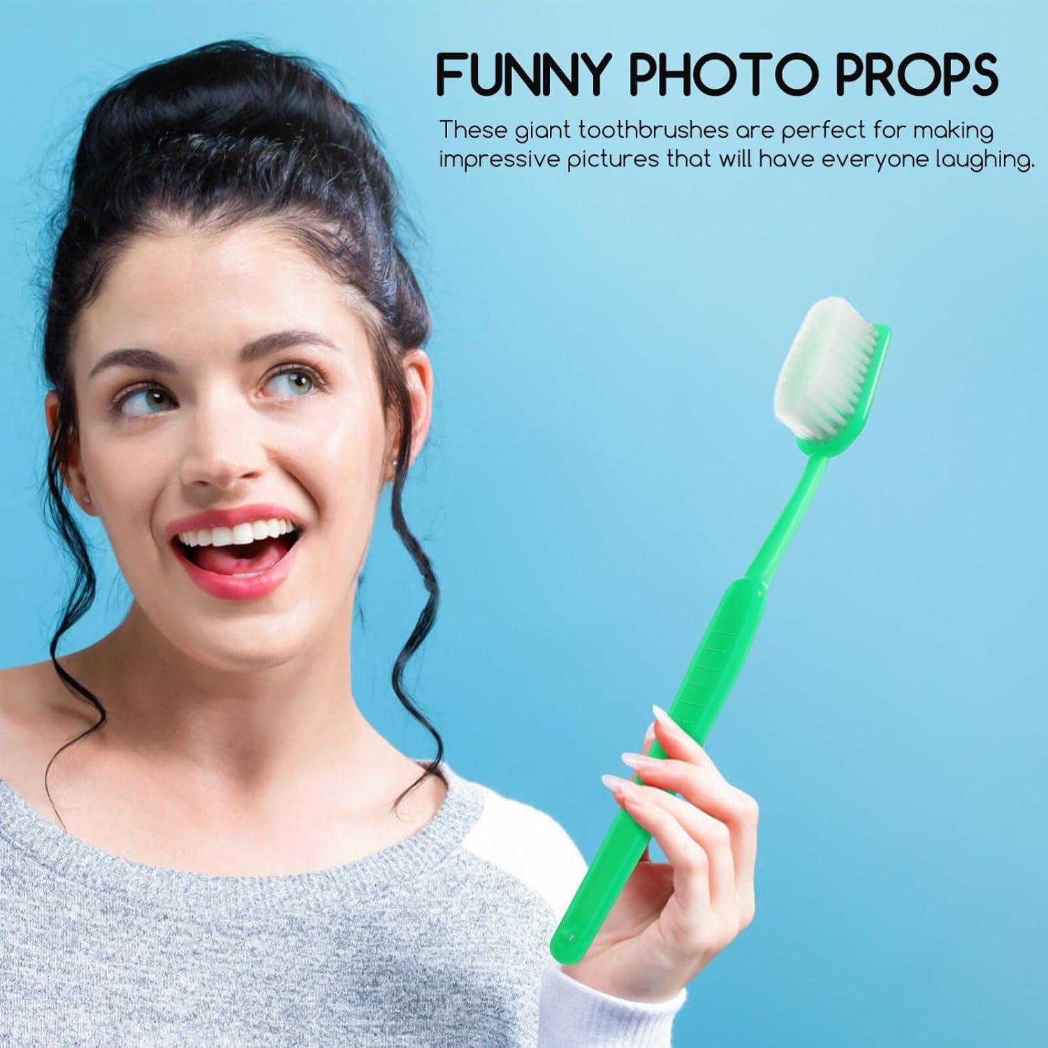 Warmhm 3-Piece Huge Toothbrush Props | Oversized Novelty Toys for ...