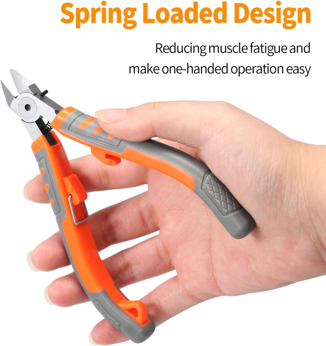 SPEEDWOX 5-Inch Diagonal Side Cutter Pliers with Safety Lock & Holster ...