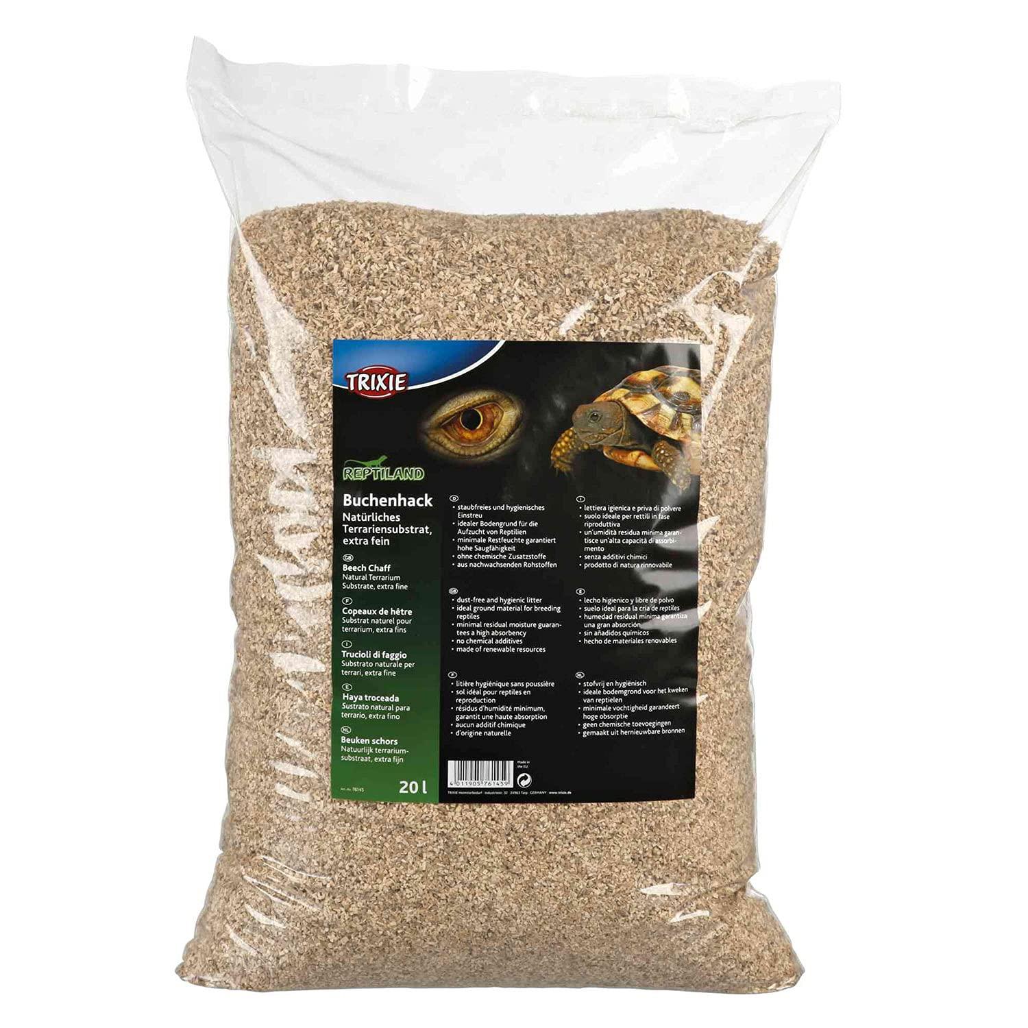 Trixie 76145 Beech Wood Chippings - Natural Extra Fine Substrate 20L ...