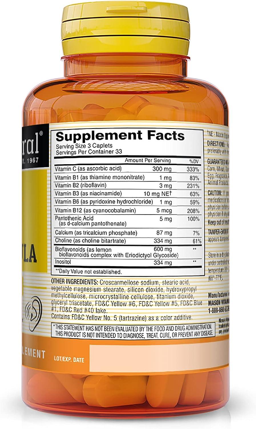 MASON NATURAL Advanced Ear Health Formula - Supports Healthy ...