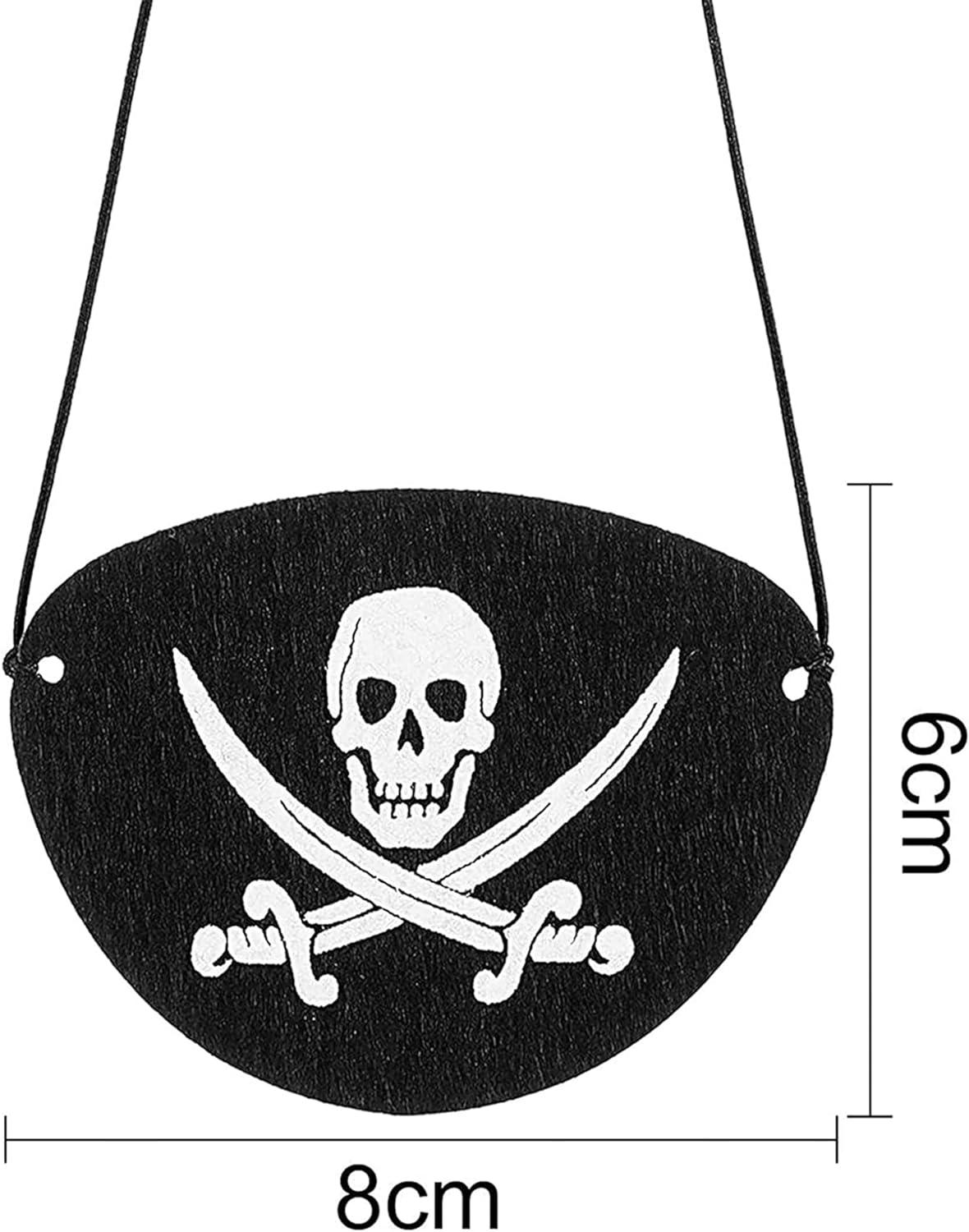24 Pack Black Pirate Eye Patches for Halloween Cosplay - Kids Felt Eye ...