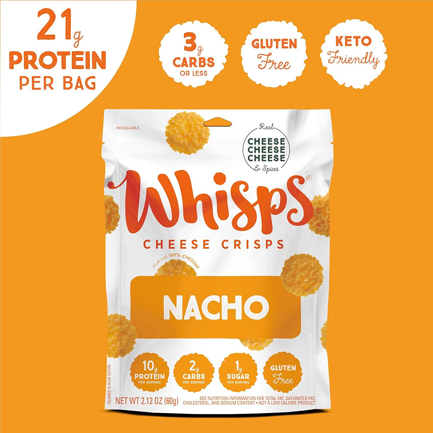 Whisps Cheese Crisps - Parmesan, Nacho, Ranch, Hot & Spicy and Garlic ...