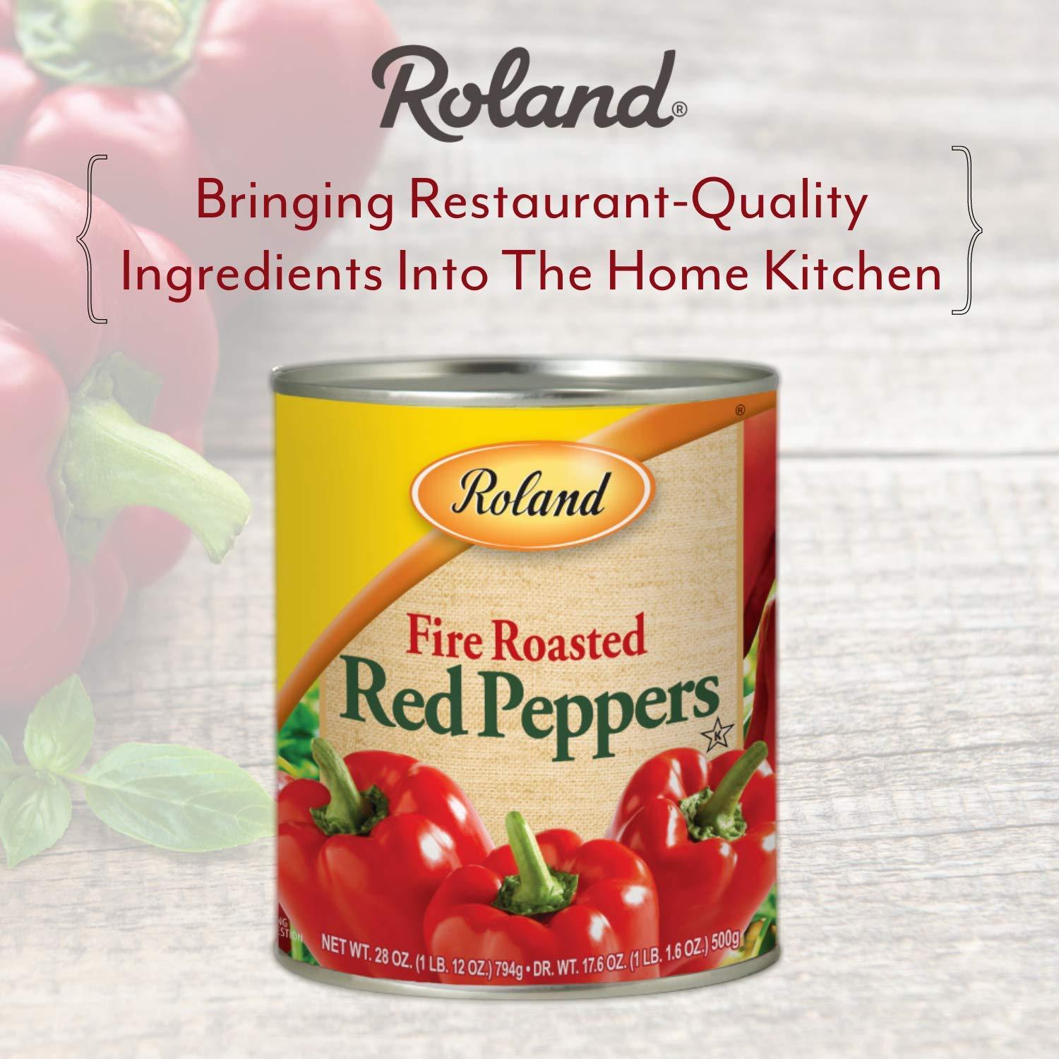 Roland Foods Fire Roasted Red Peppers 28oz Whole Specialty Imported ...
