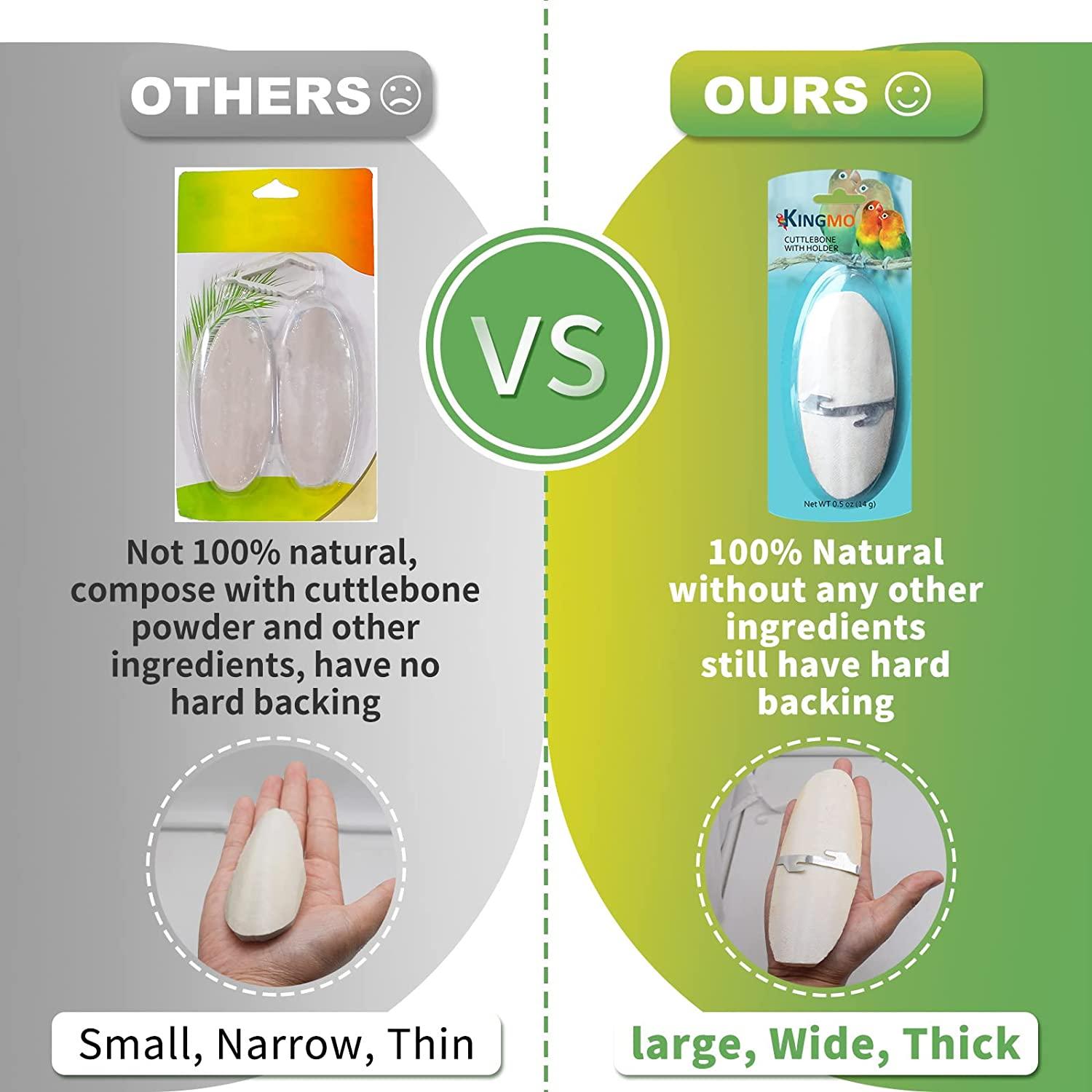 Jmxu's 5 -5.5 Bird Cuttlebone with Metal Holder | 6 Pack Natural ...