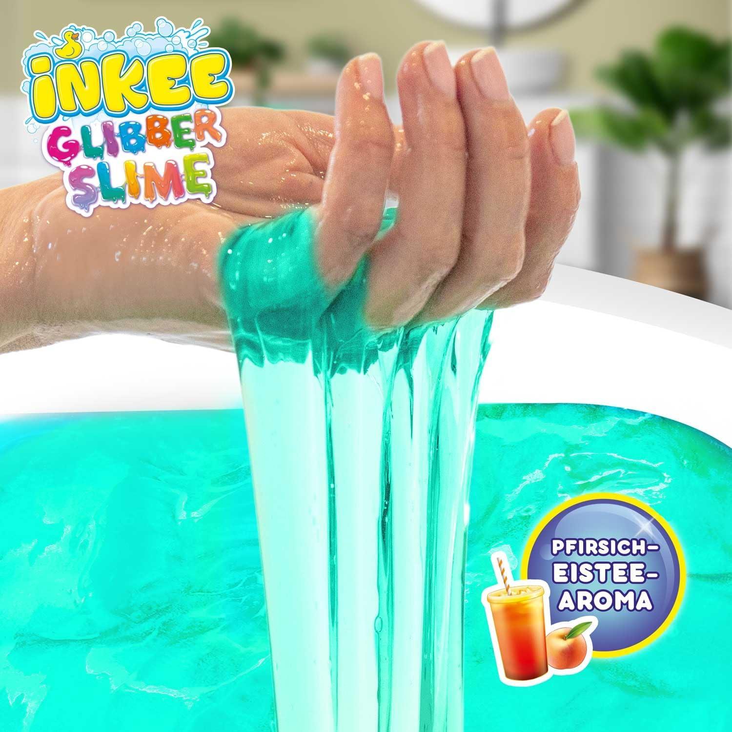 Inkee Bath Slime Hippo | Vitamin E Infused Blue-Green Mucus Powder with ...