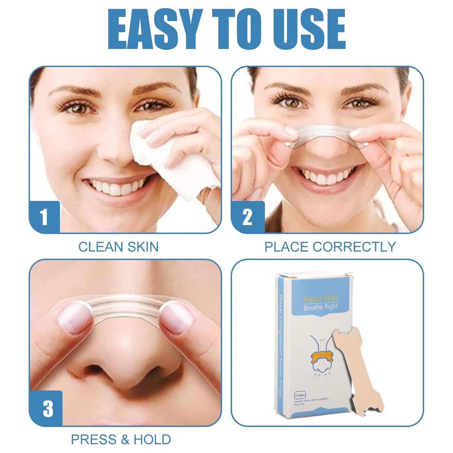 10pcs Nasal Strips for Improved Breathing | Relieve Congestion ...
